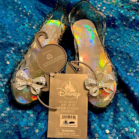 Disney | Shoes | Disney Princess Girls Glitter Dress Up Shoes Size ...